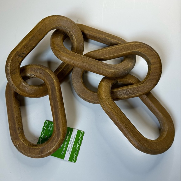 Other | New Rustic Wooden Chain Link Decor Art Deco | Poshmark